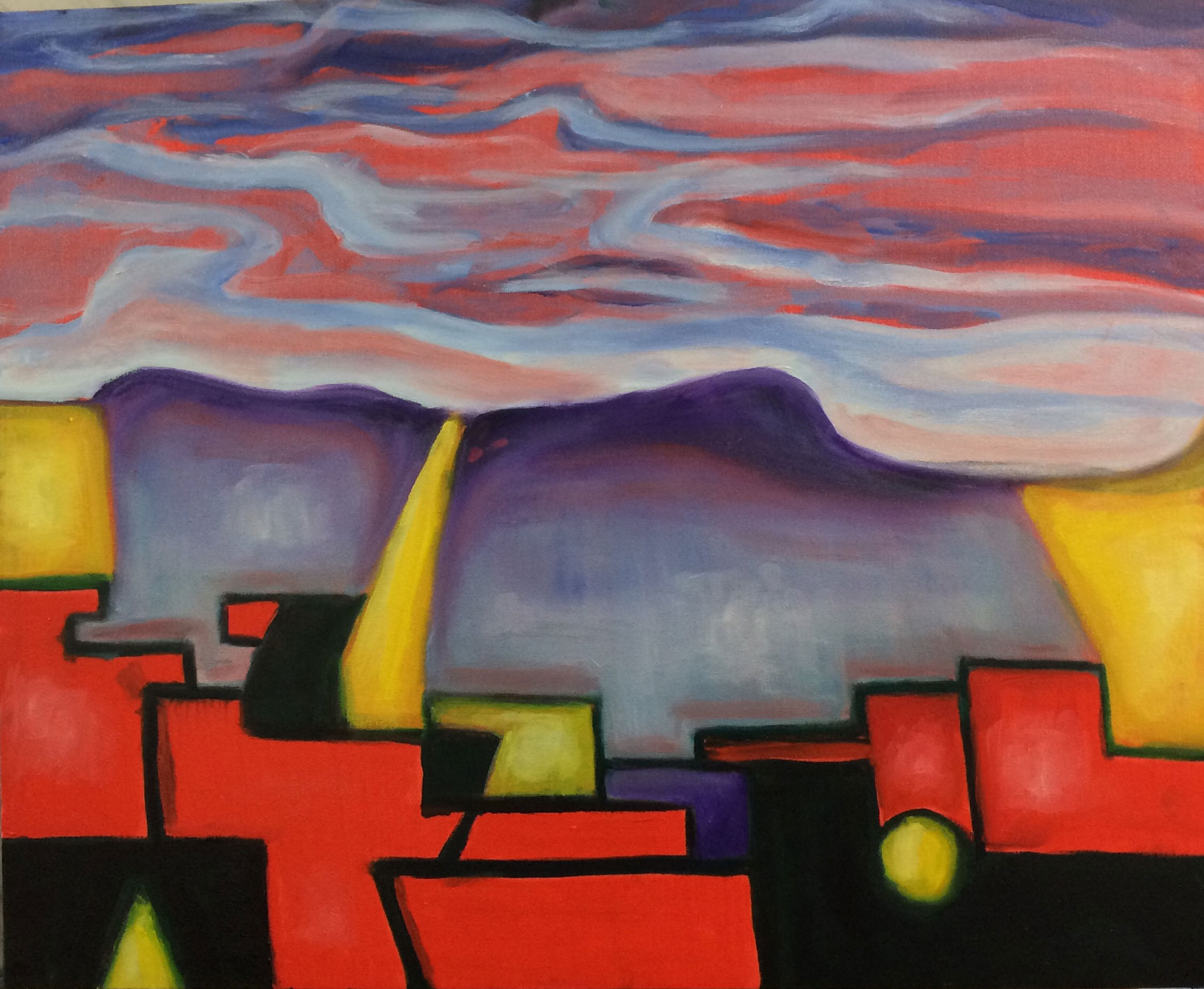 Ian Hunt » artist working in his studio in Muswell Hill, North London.